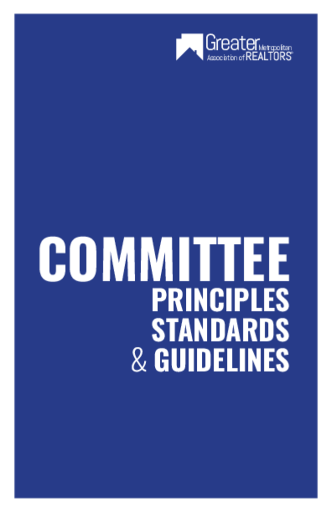 Committee Principal Standards and Guidelines | Greater Metropolitan ...