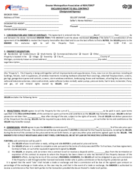 GMAR Exclusive Right to Sell Contract - Designated Agency | Greater ...