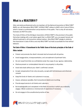 What is a REALTOR®? | Greater Metropolitan Association of Realtors